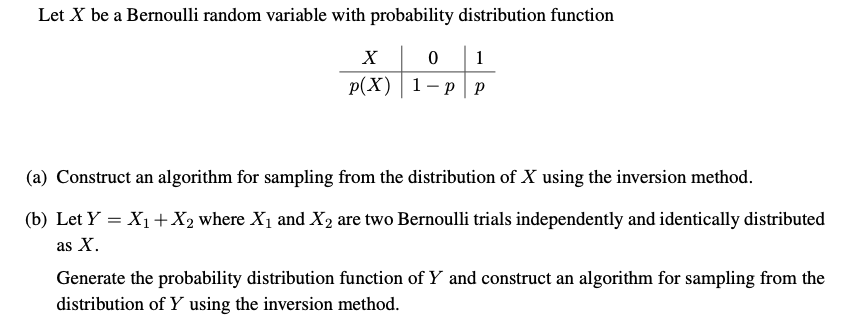 Solved Let X be a Bernoulli random variable with | Chegg.com
