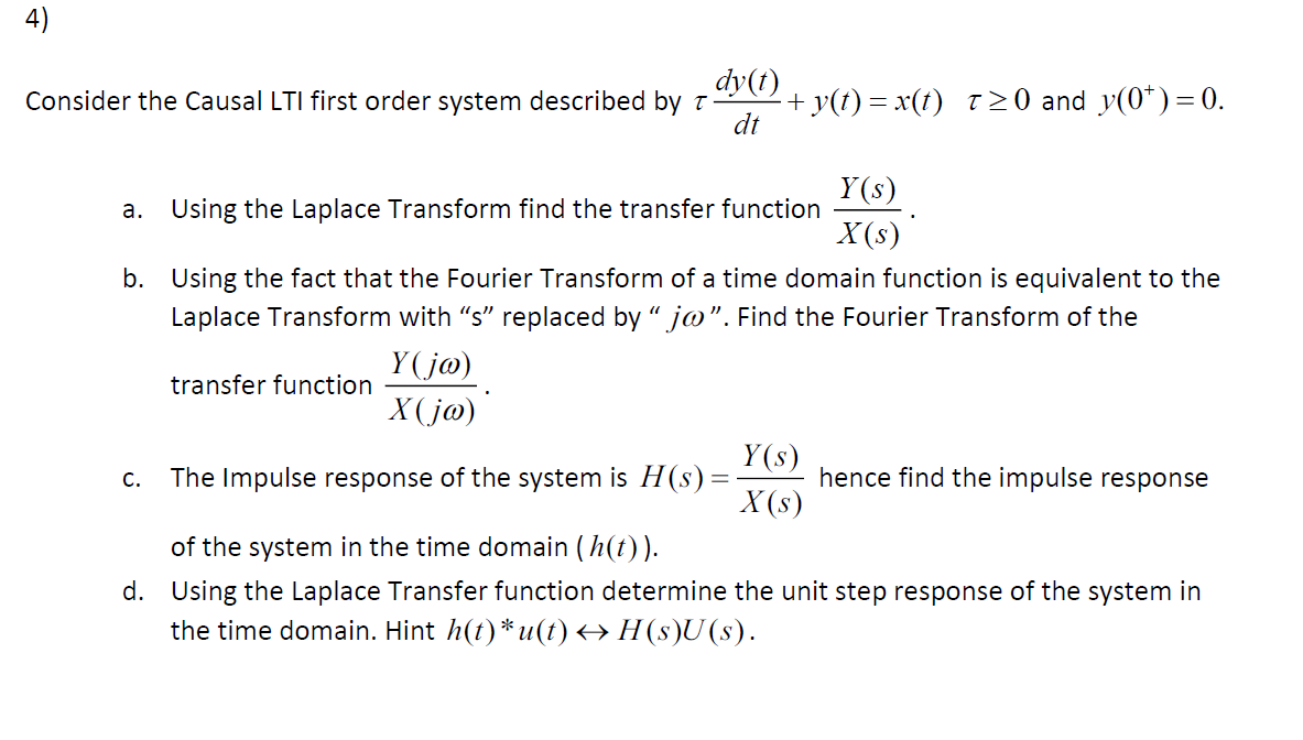 Solved sider the Causal LTI first order system described by | Chegg.com