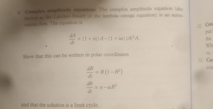 Solved Complex amplitude equation: The complex amplitude | Chegg.com
