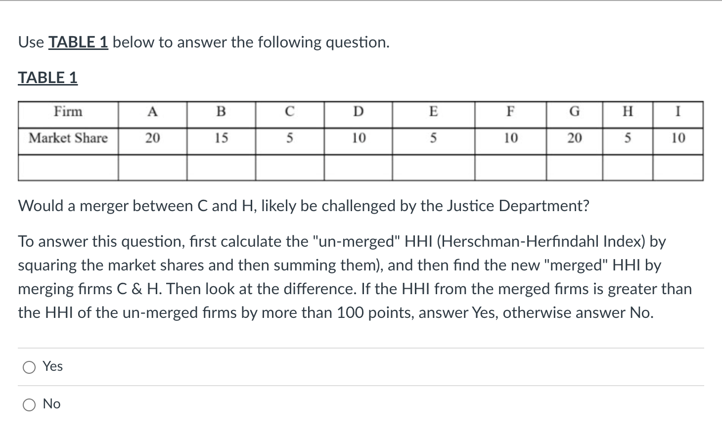Solved Use TABLE 1 below to answer the following question. | Chegg.com