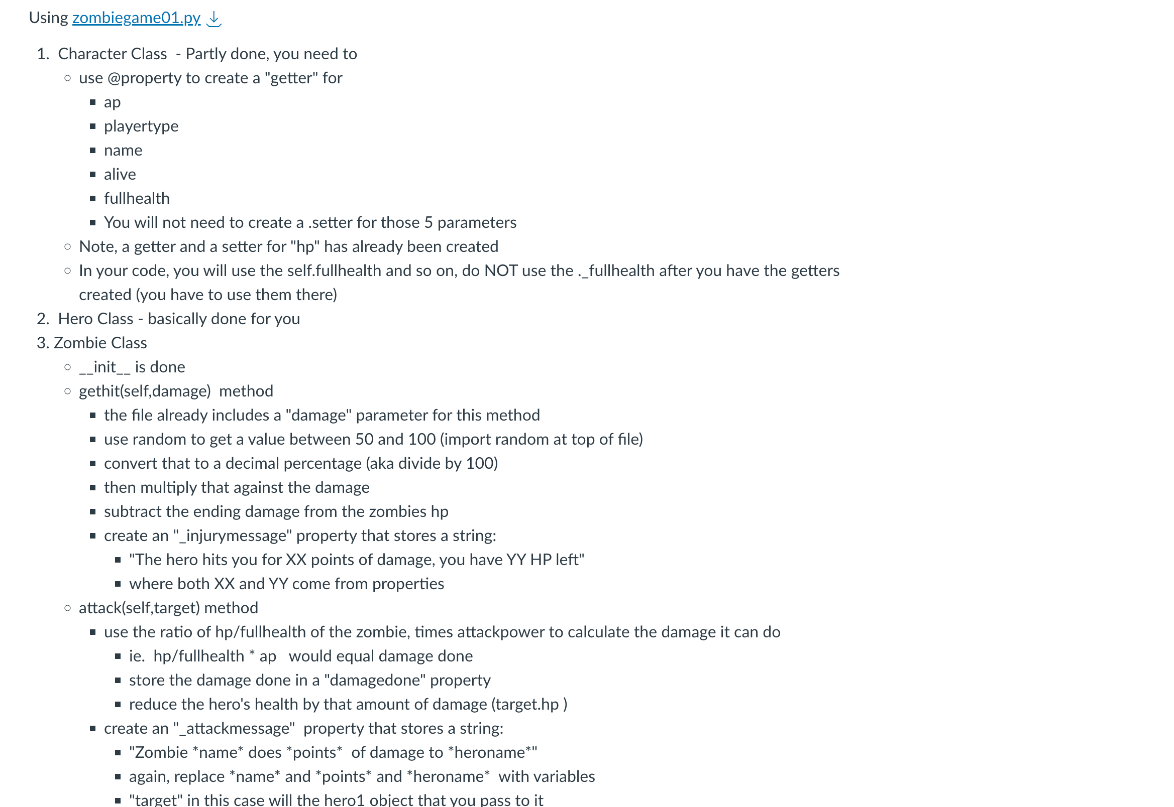 Solved 1. Character Class - Partly done, you need to use | Chegg.com