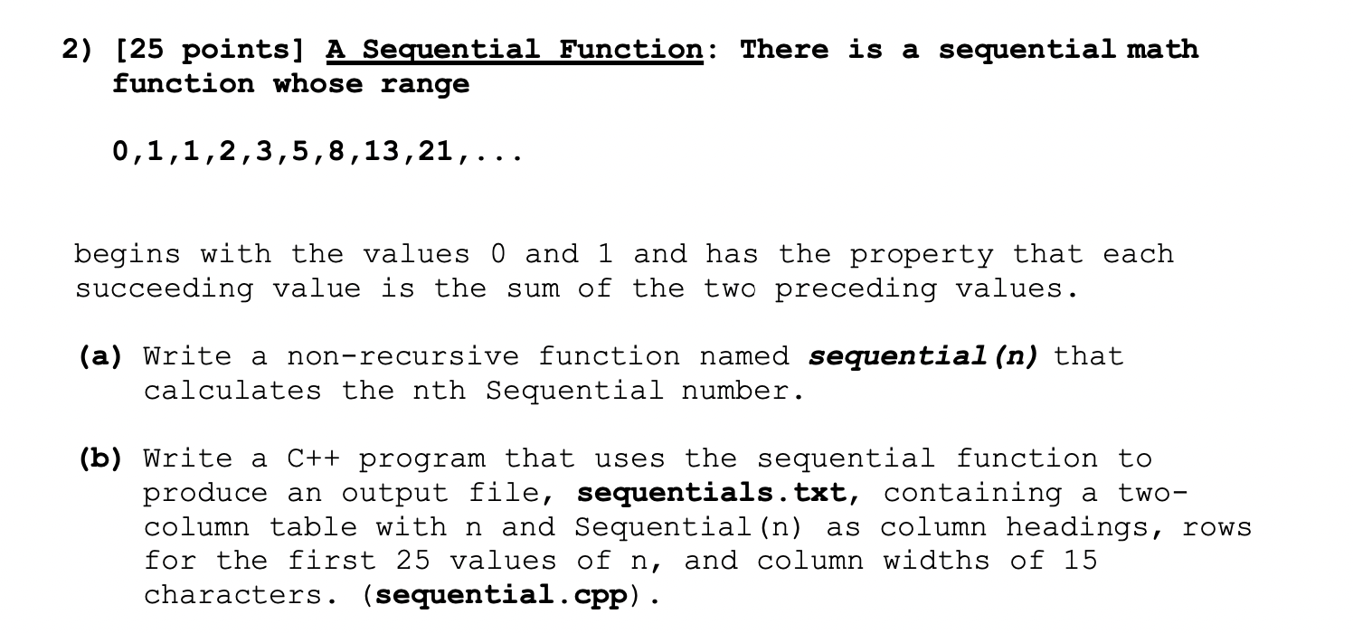 Solved 2) [25 points] A Sequential Function: There is a | Chegg.com