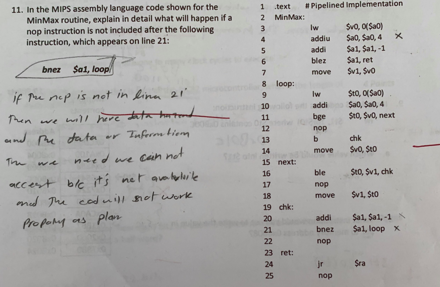 Solved Own For The 11 In The Mips Assembly Language Code