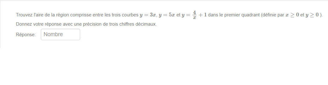 Solved Trouvez l'aire de la région comprisse entre les trois | Chegg.com