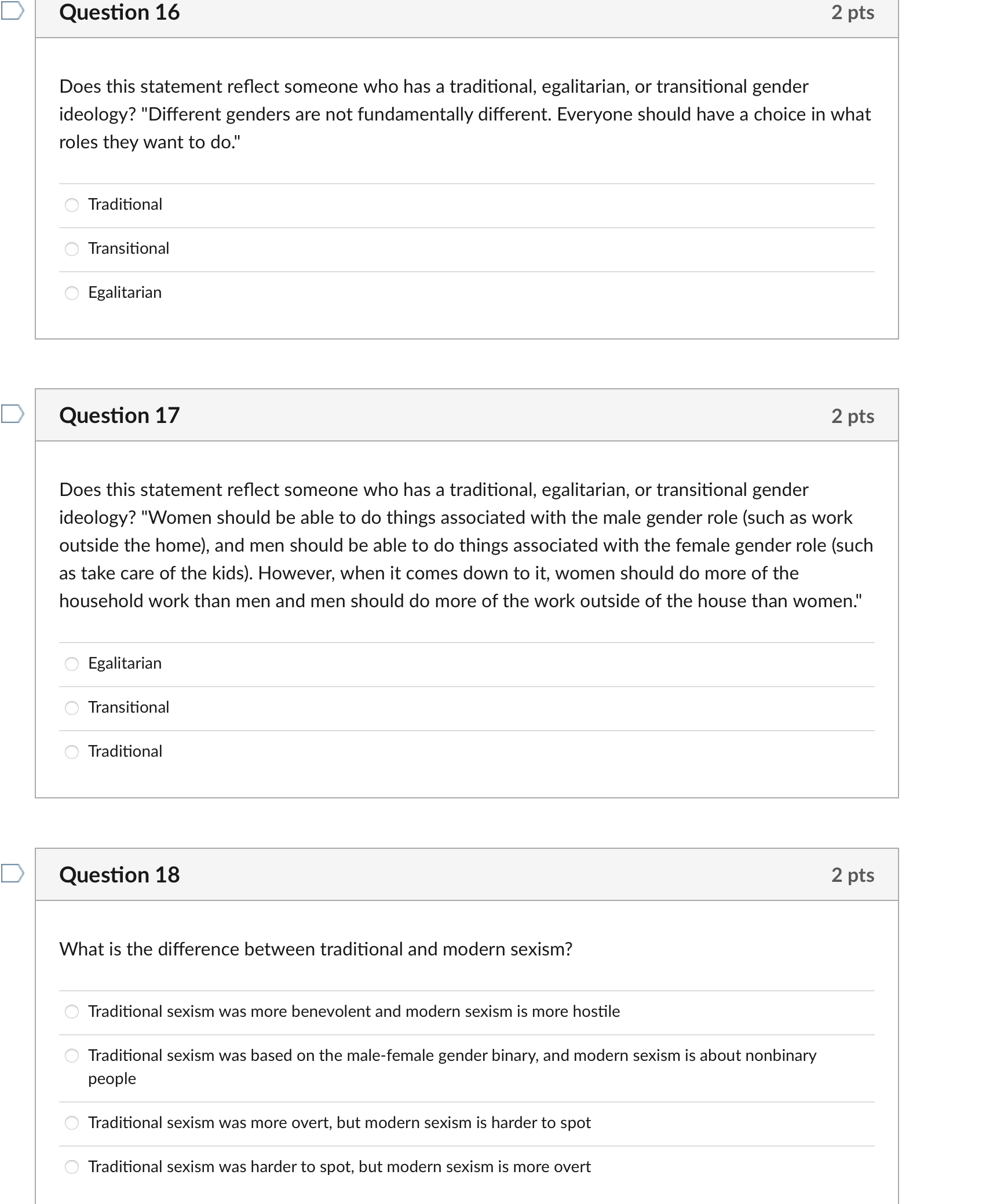 Solved Does this statement reflect someone who has a | Chegg.com