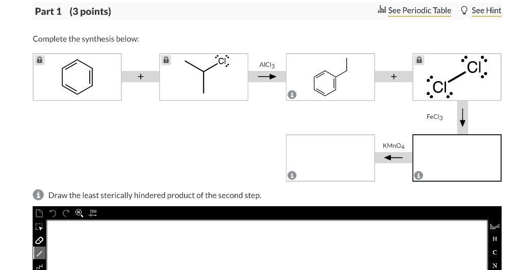 Solved Complete the synthesis below: (i) Draw the least | Chegg.com