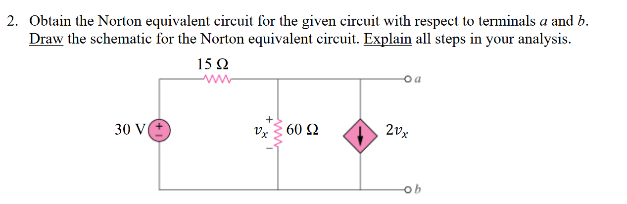 Solved Obtain the Norton equivalent circuit for the given | Chegg.com