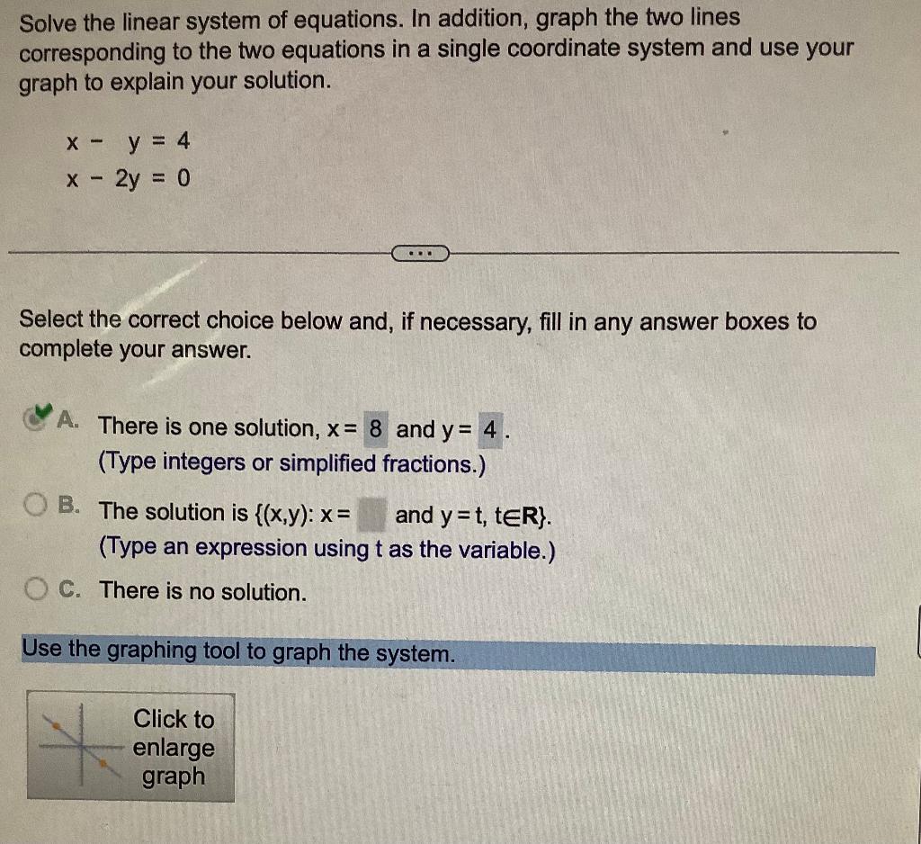 Solved Solve the linear system of equations. In addition, | Chegg.com