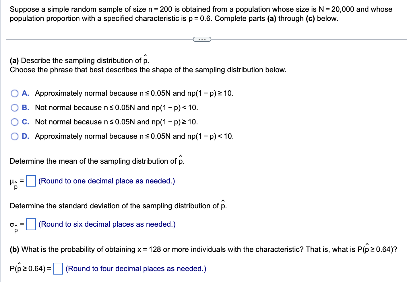 Solved Suppose a simple random sample of size n=200 is | Chegg.com