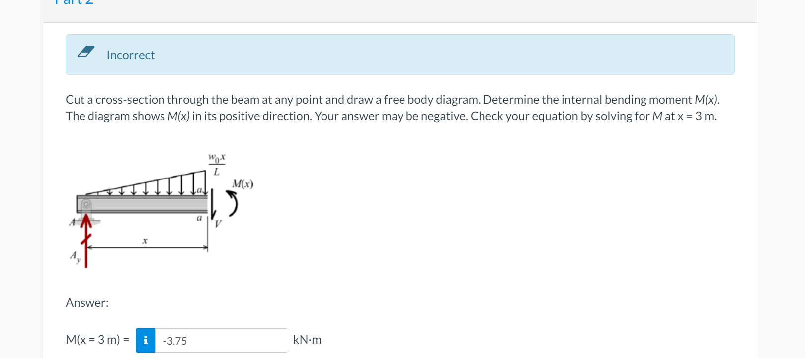 Solved For the beam and loading shown, use the | Chegg.com