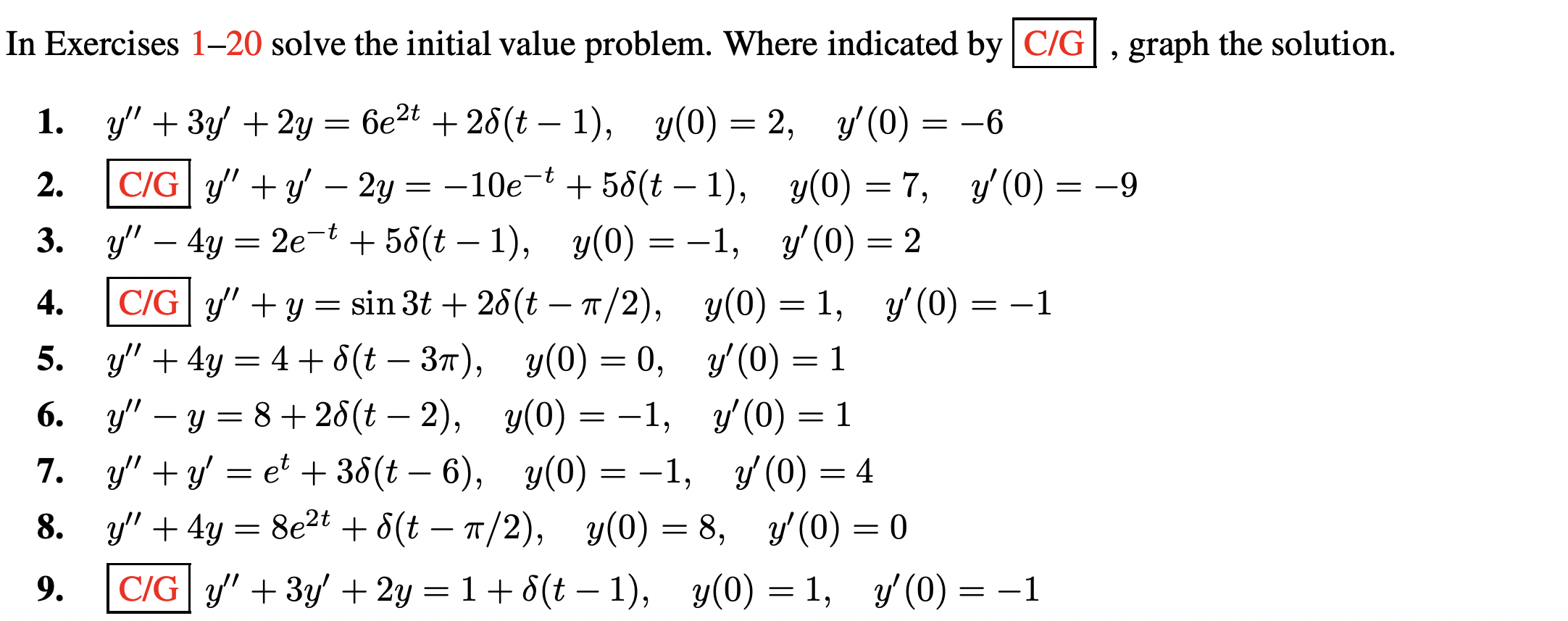 Solved In Exercises 1-20 solve the initial value problem. | Chegg.com