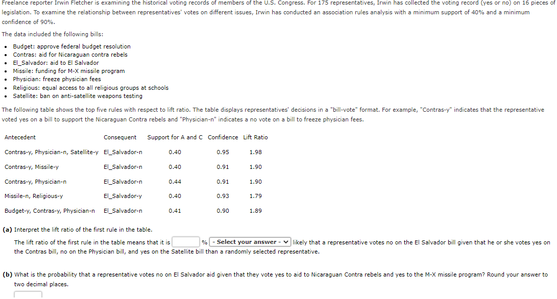 Solved Freelance reporter Irwin Fletcher is examining the | Chegg.com