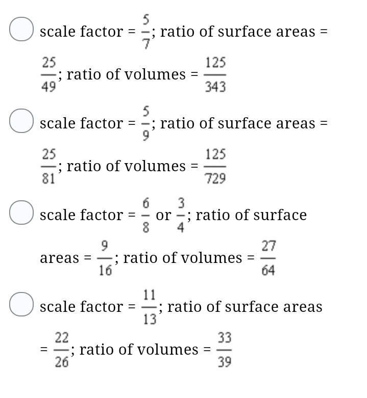 Solved For the pair of similar solids, find the scale factor | Chegg.com