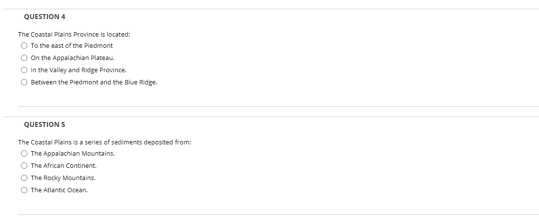 Solved QUESTION 1 The Middendorf Formation represents: O A | Chegg.com