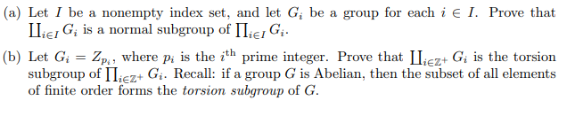 Solved a (a) Let I be a nonempty index set, and let G; be a | Chegg.com