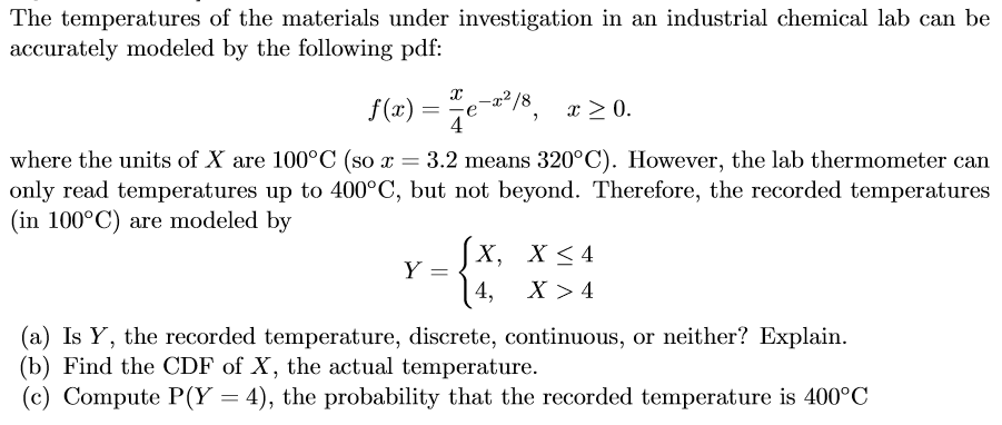 Solved The temperatures of the materials under investigation | Chegg.com