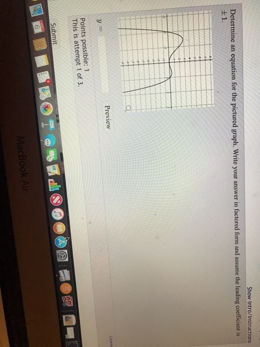 Solved Show Intro/Instructions an equation for the pictured | Chegg.com