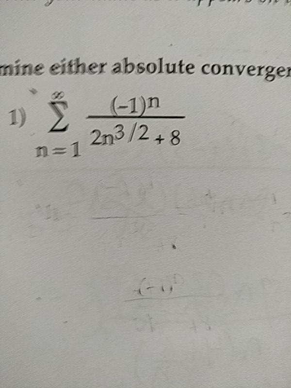 Solved determine either absolute convergence, conditional, | Chegg.com Solved determine either absolute convergence, conditional, | Chegg.com