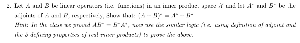 Solved Let A and B be ﻿linear operators (i.e. | Chegg.com