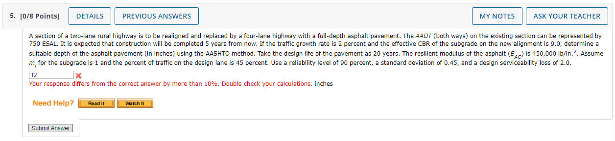 Solved Your response differs from the correct answer by more | Chegg.com