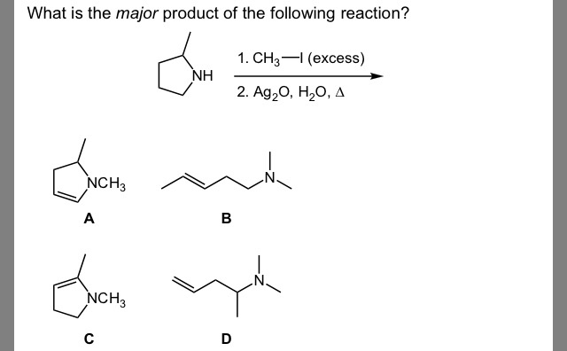 Solved What is the major product of the following reaction? | Chegg.com