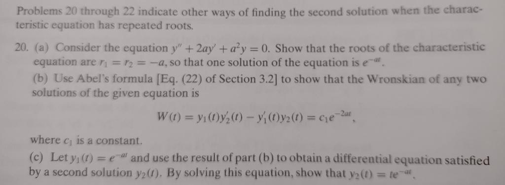 Solved Problems 20 through 22 indicate other ways of finding | Chegg.com