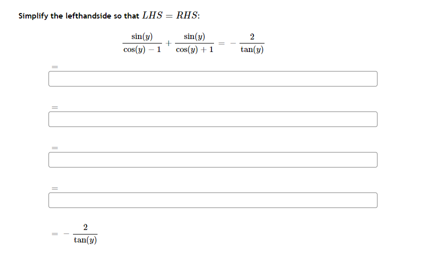 Solved Simplify the lefthandside so that LHS=RHS : | Chegg.com