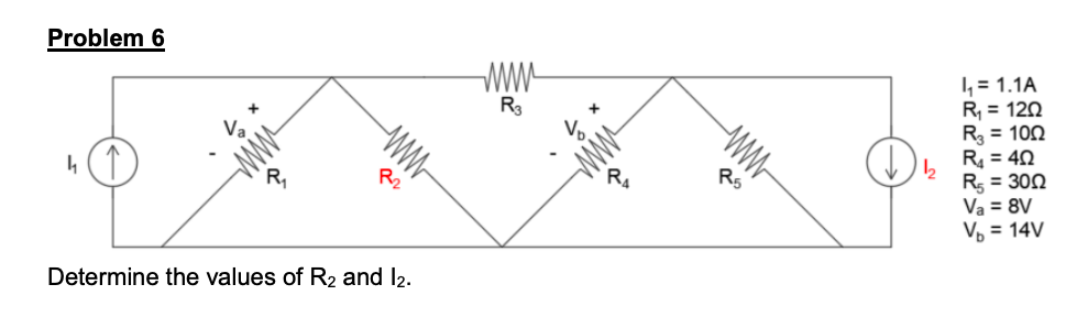Solved Problem 6 1.1A R1-122 R3102 R3 VD R1 R4 R2 Va8V 1 2 | Chegg.com
