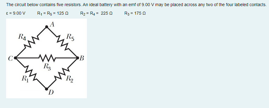 Solved The circuit below contains five resistors. An ideal | Chegg.com
