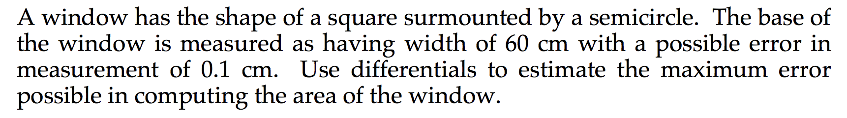 Solved A window has the shape of a square surmounted by a | Chegg.com