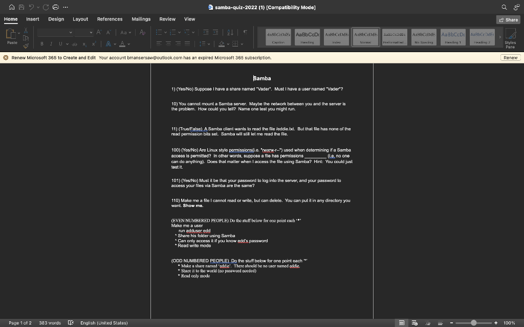 Solved Bamba 1) (Yesino) suppose I have a share named | Chegg.com