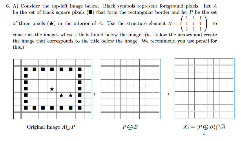 6. A) Consider the top-left image below. Black | Chegg.com
