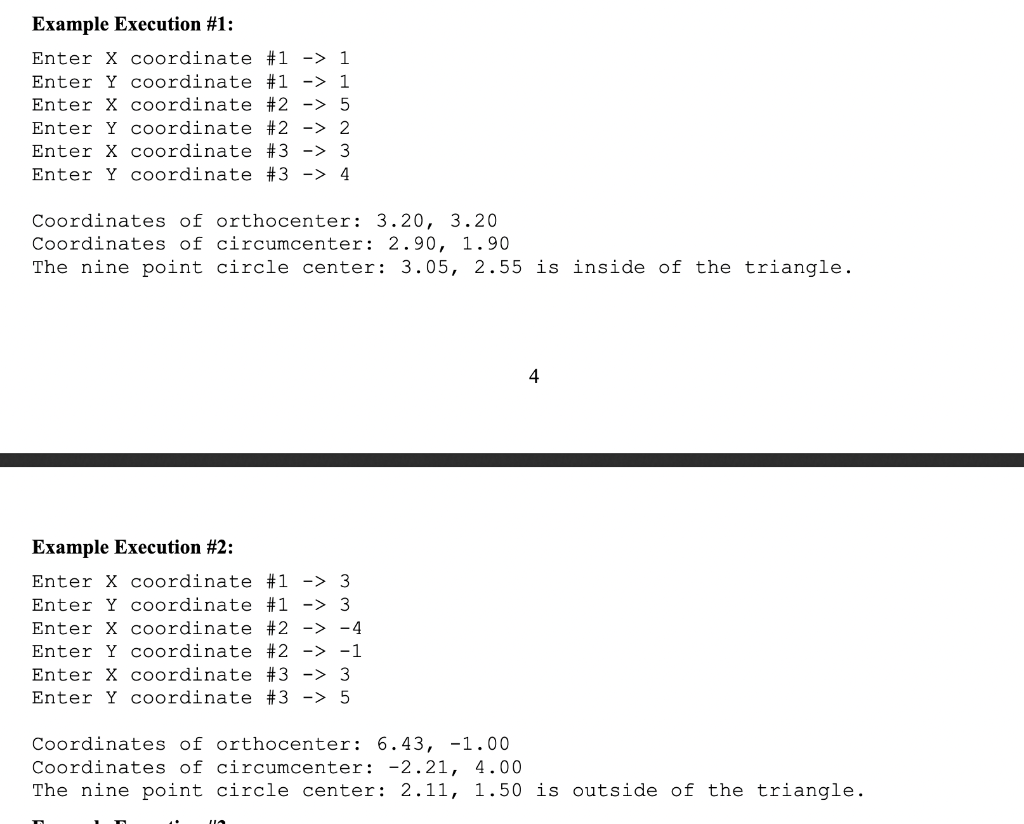 Solved Problem: Given three points (A, B, C) that will | Chegg.com