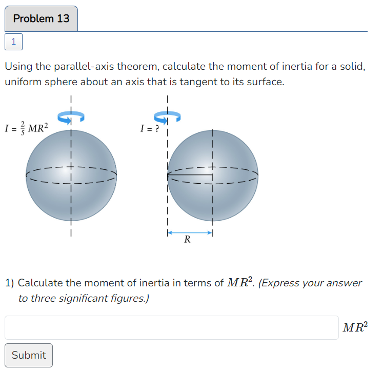 Solved Using the parallel-axis theorem, calculate the moment | Chegg.com