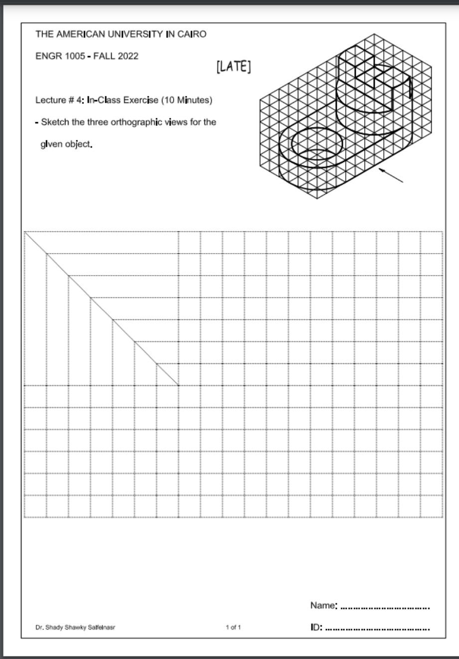 Solved THE AMERICAN UNIVERSITY IN CAIRO ENGR 1005 - FALL | Chegg.com