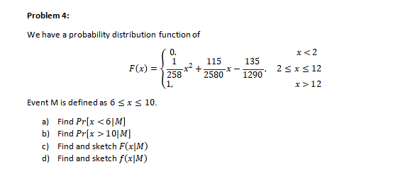 Solved Problem 4: We have a probability distribution | Chegg.com