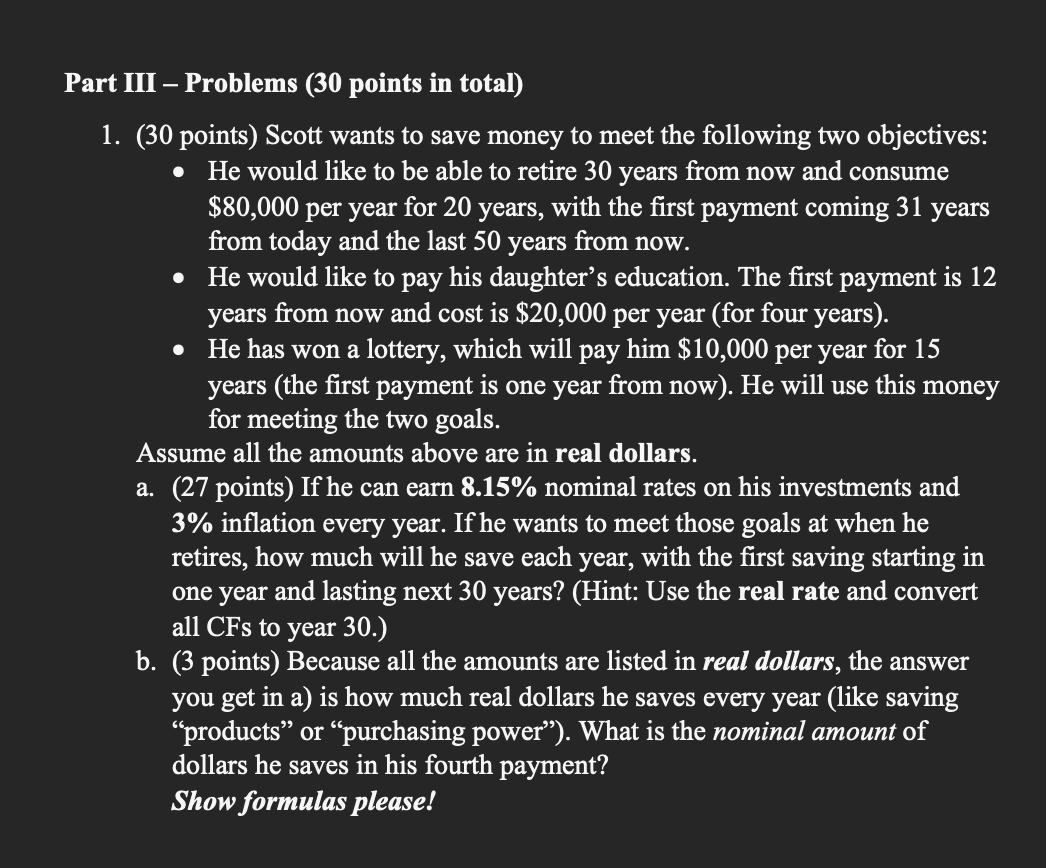 Solved Rt Iii Problems 30 Points In Total 1 30 Points 