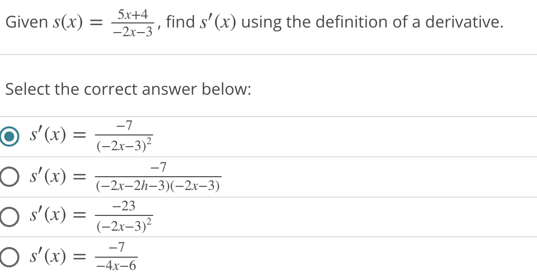 Solved Given y(x)=9x−3, find y′(x) using the definition of a | Chegg.com