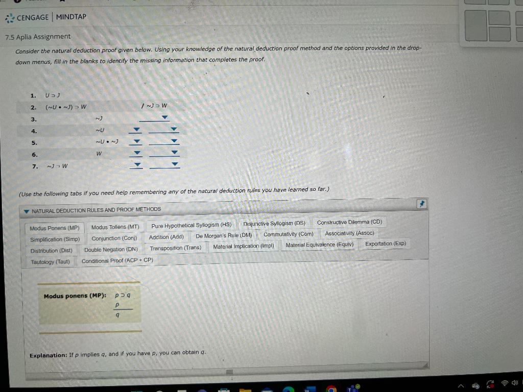 Solved One version of the material equivalence (Equiv) | Chegg.com