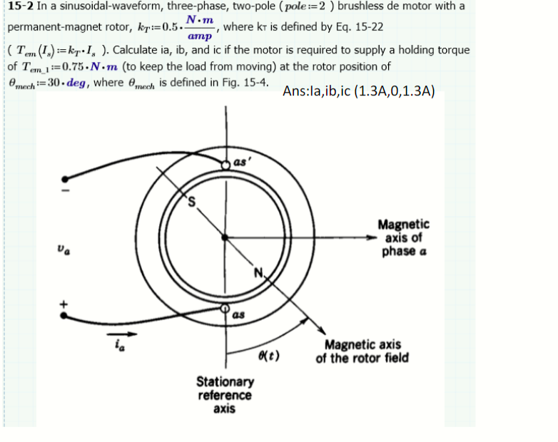 Solved 15-2 In a sinusoidal-waveform, three-phase, two-pole | Chegg.com