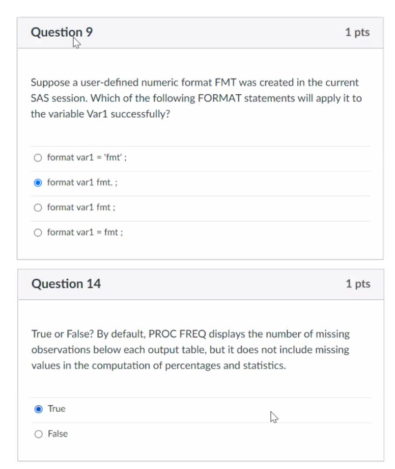 Solved Suppose a user-defined numeric format FMT was created | Chegg.com