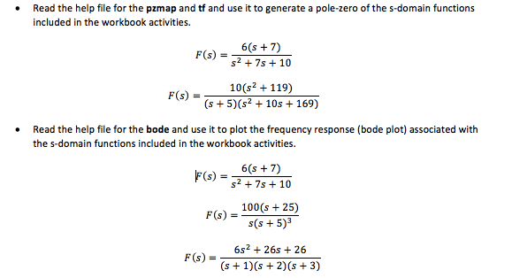 Solved Read The Help File For The Pzmap And Tf And Use It To 2228