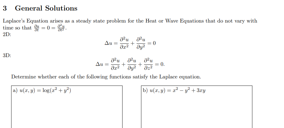 Solved Laplace's Equation arises as a steady state problem | Chegg.com
