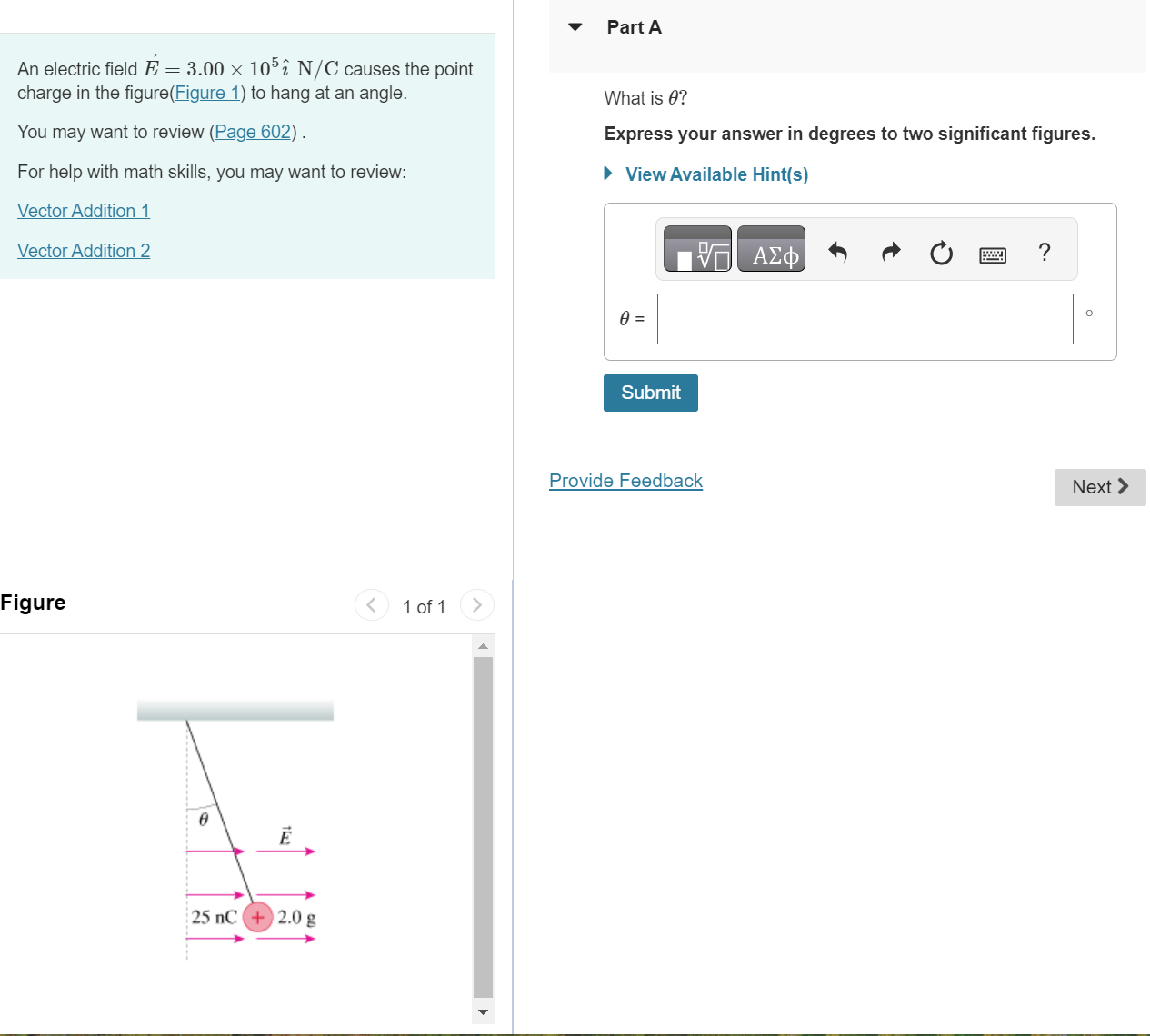Solved What is θ ?Express your answer in degrees to two | Chegg.com
