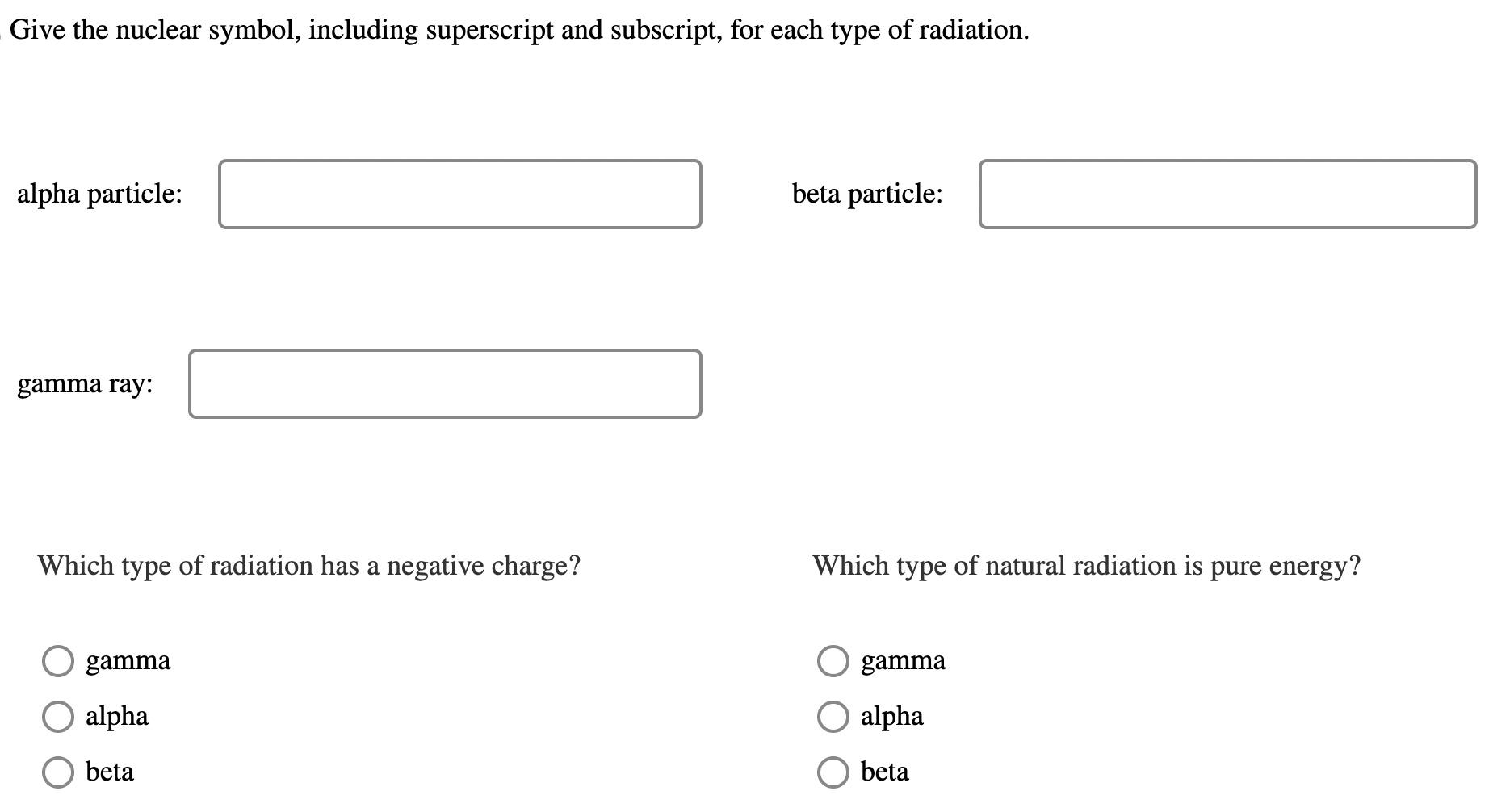 Solved Give the nuclear symbol, including superscript and | Chegg.com