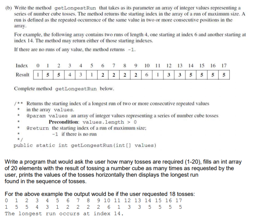 This is a question that came on an AP Computer | Chegg.com