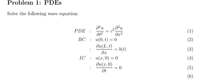 Solved solve the following wave equation: pde: d2u/ dt2 = | Chegg.com Solved solve the following wave equation: pde: d2u/ dt2 = | Chegg.com