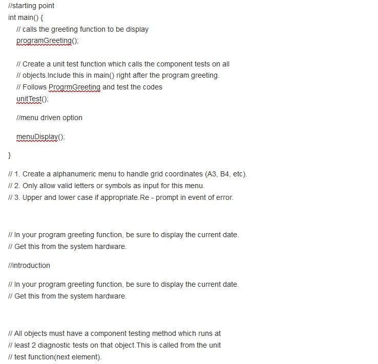 Solved Kindly code in C++ a battleship program using these | Chegg.com