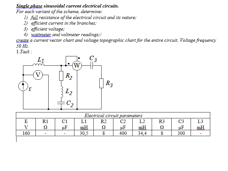 Solved Single phase sinusoidal current electrical circuits. | Chegg.com