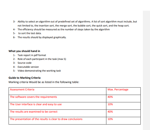 Solved Detail of the task Build a software application | Chegg.com